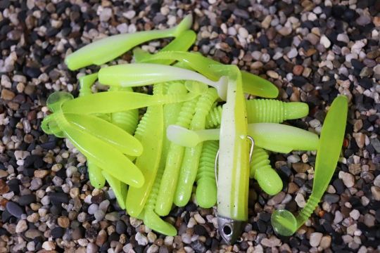 Chartreuse hard lures, so rare, yet so effective!