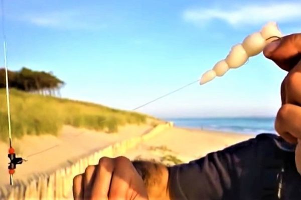 Surfcasting fishing, make a squid line more attractive